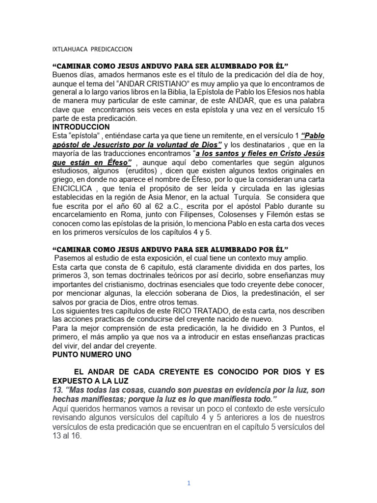 Abril 3 Ixtlahuaca Predicaccion Anadar Como Jesus Anduvo | PDF | Pablo ...