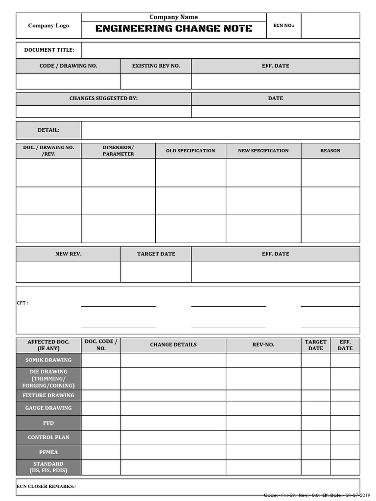 ECN Format - Special Format | PDF | Technology & Engineering