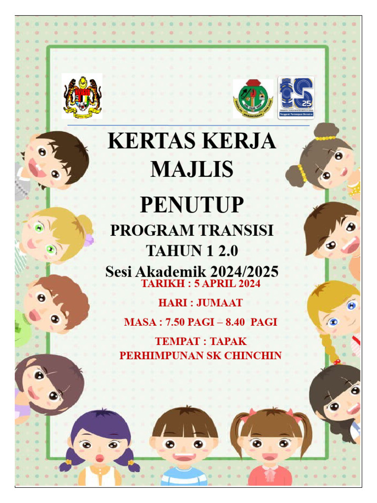 Kertas Kerja Majlis Penutup Transisi 2024 | PDF