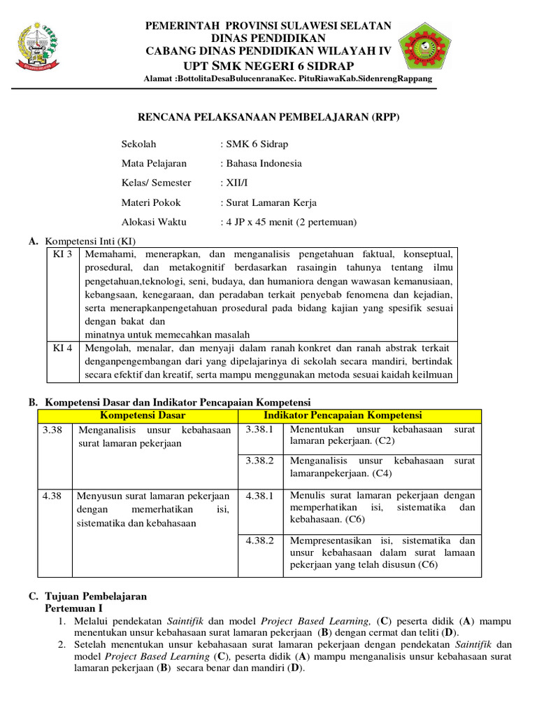 RPP - Siklus 2 | PDF