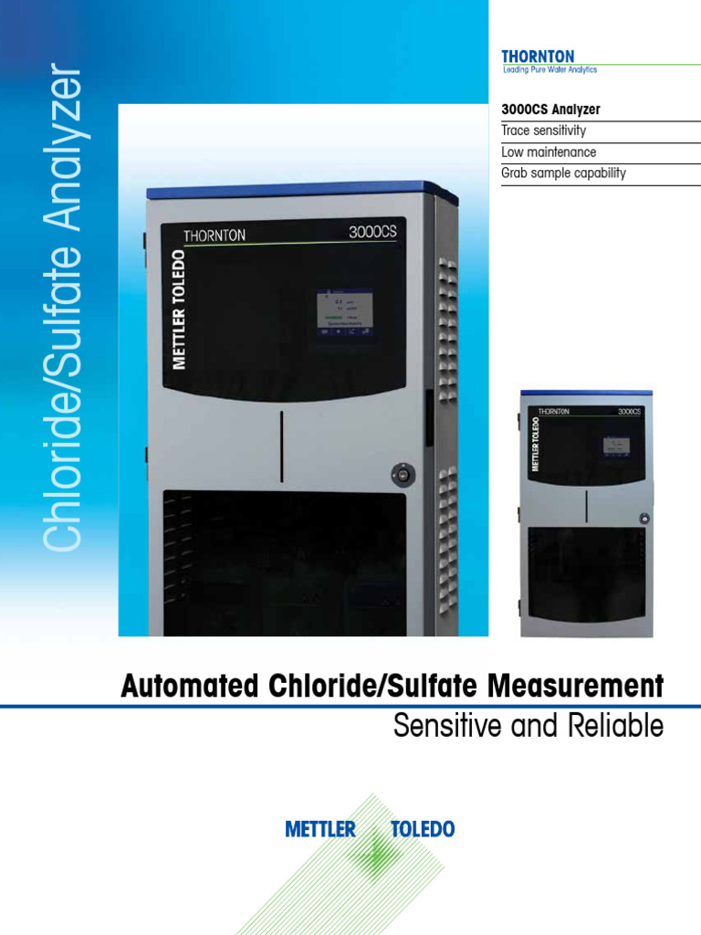 TD 3000Cs Chloride Sulfate Analyzer en Sep17 | PDF | Relay | Purified Water