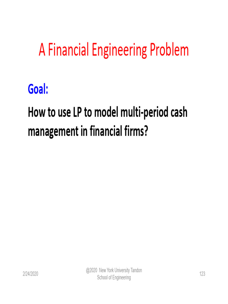 EL6233 Lecture4 | PDF | Linear Programming | Systems Analysis