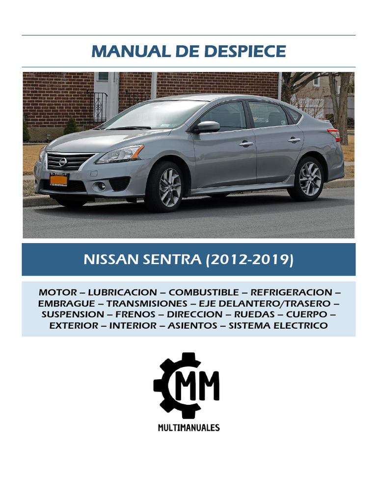 Nissan Sentra 2013-2019 Manual de Despiece | PDF | Ingeniería mecánica | Tecnología de vehículos