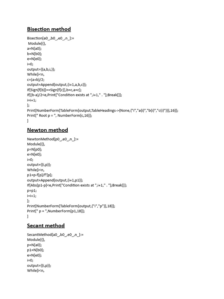 Bisection 2 | PDF | Numerical Analysis | Mathematics Of Computing