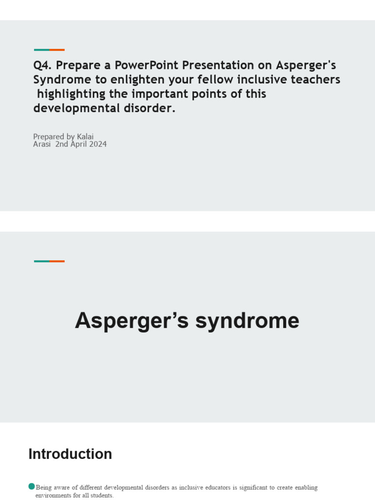 Understanding Asperger's Syndrome in Education | PDF | Asperger ...