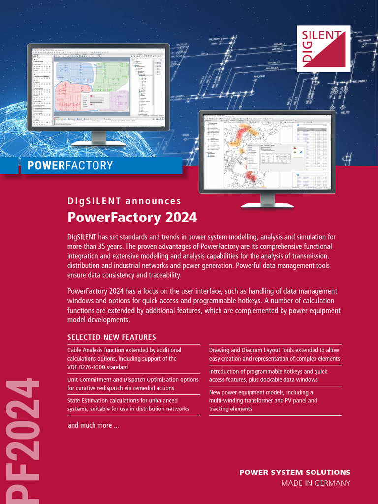 PowerFactory2024 Highlights EN | PDF | Electrical Grid | Simulation