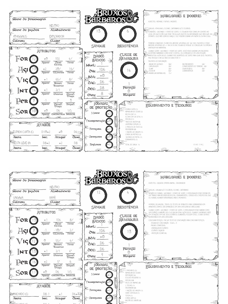 Fichas Jogo Rápido | PDF