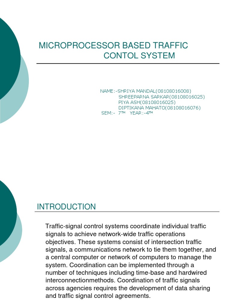 Microprocessor Based Traffic | PDF | Electronics | Computer Hardware