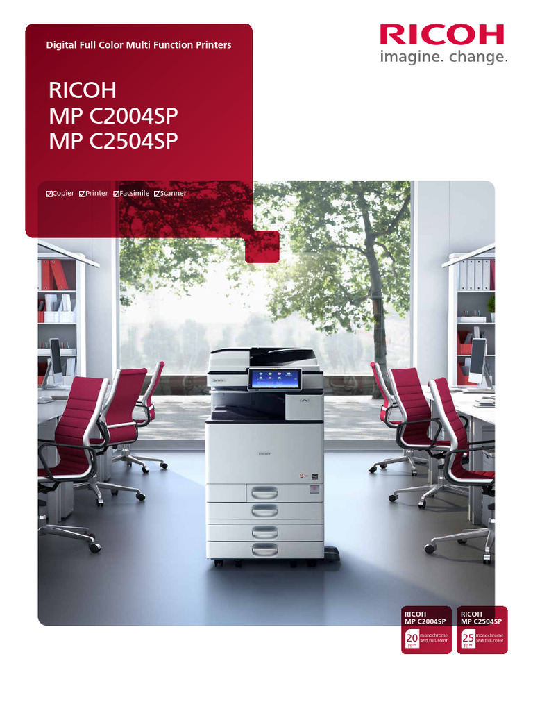 Ricoh MP C2004 Brochure | PDF | Image Scanner | Printer (Computing)