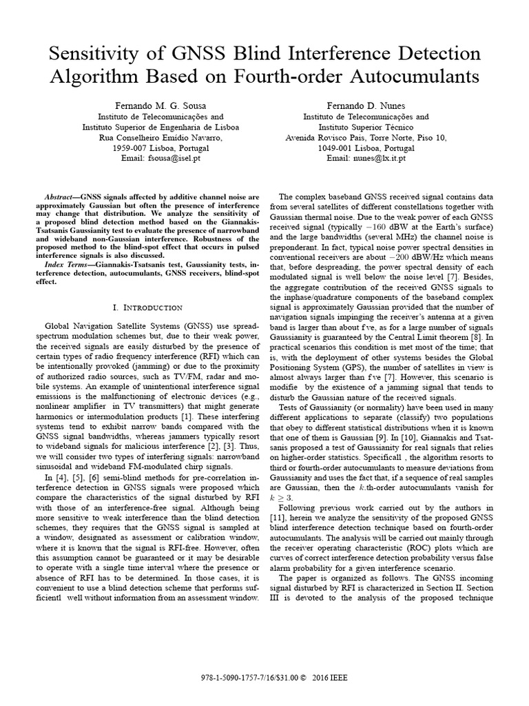 S02 4 Sousa Sensitivity Of Gnss Blind Interference Detection Algorithm