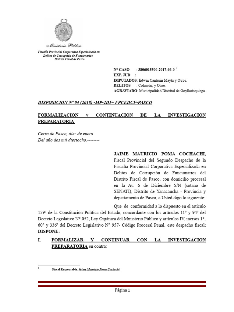 412416078-modelo-de-formalizacion | PDF | Fiscal | Derecho penal