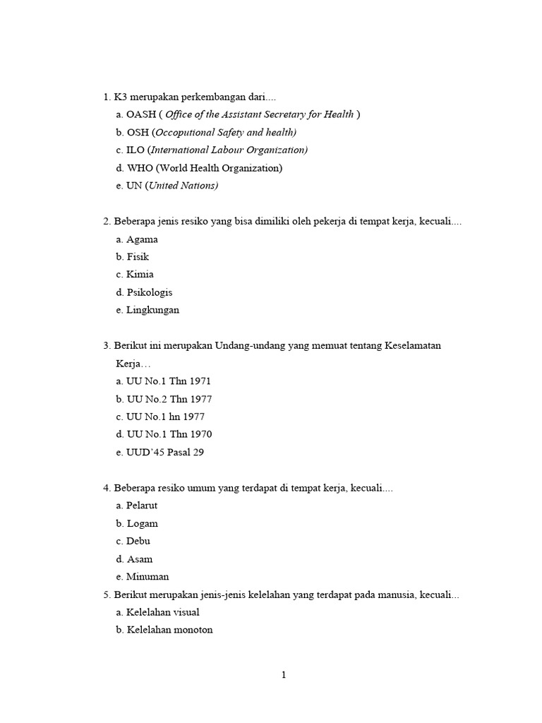 SOAL UAS 1 TDO Pilgan | PDF
