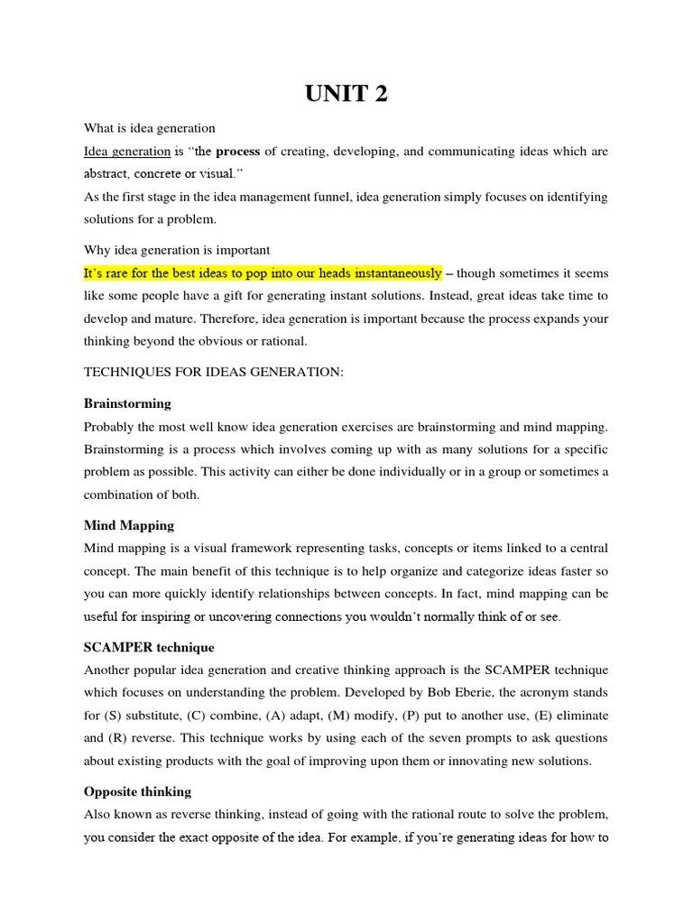Project Management Unit 2 | PDF | Strategic Management | Product (Business)