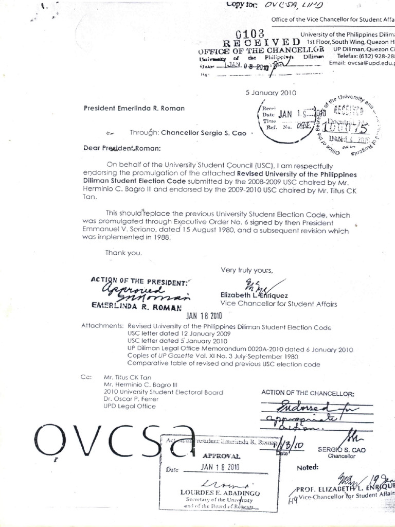 Revised University of The Philippines Diliman Student Election Code ...
