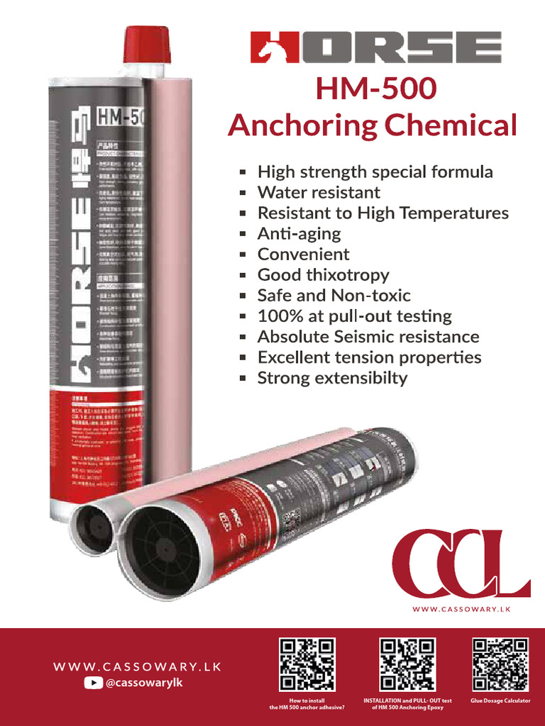 HM-500 Epoxy Anchor Installation Guide | PDF | Strength Of Materials ...