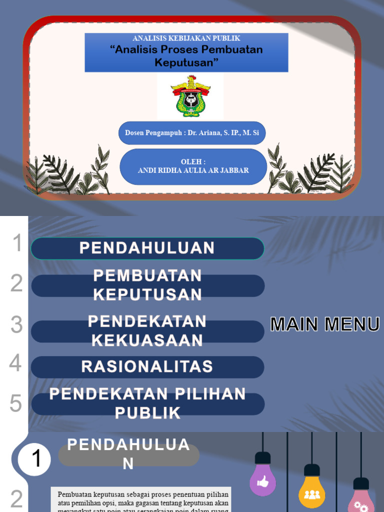 Analisis Keputusan Kebijakan Publik | PDF | Karier & Perkembangan | Sains & Matematika