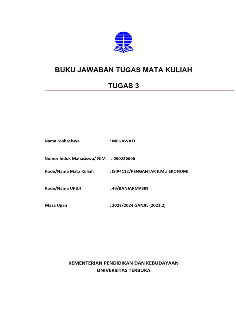 Tugas 3 Pengantar Ilmu Ekonomi | PDF