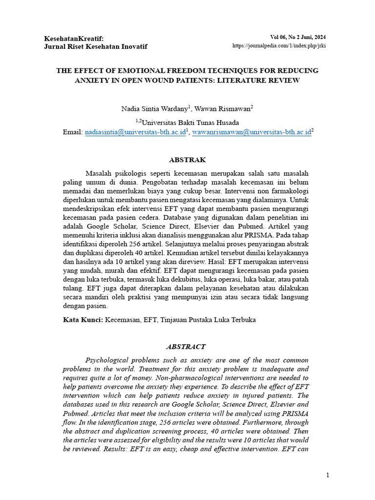 The Effect | PDF | Emotional Freedom Techniques | Wound