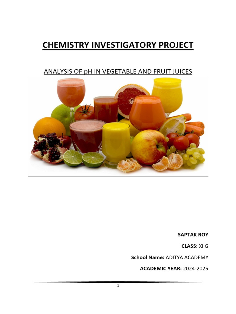 PH Project | PDF | Foods | Nutrients