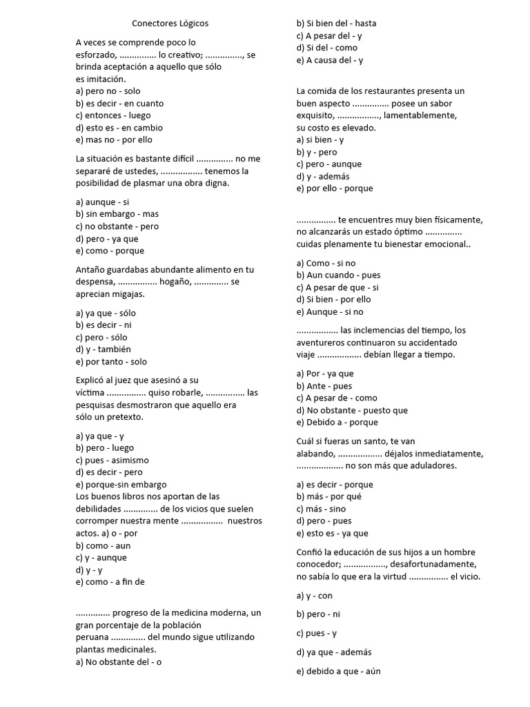 Conectores Lógicos | PDF