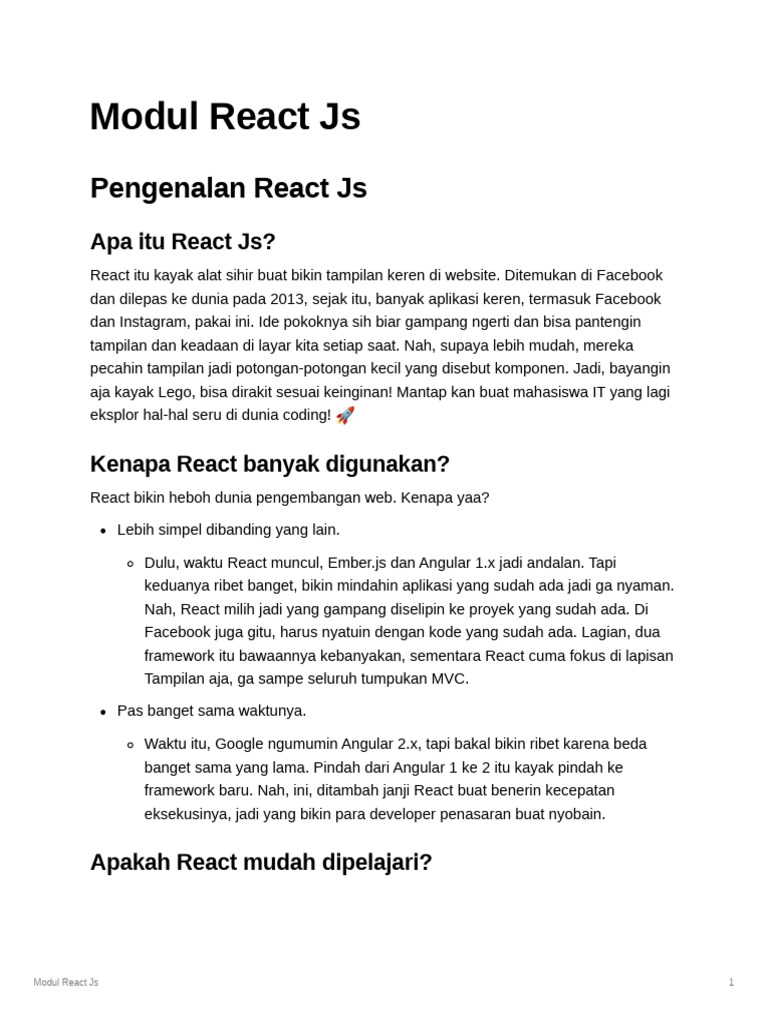 Modul React Js | PDF | Seni | Komputer