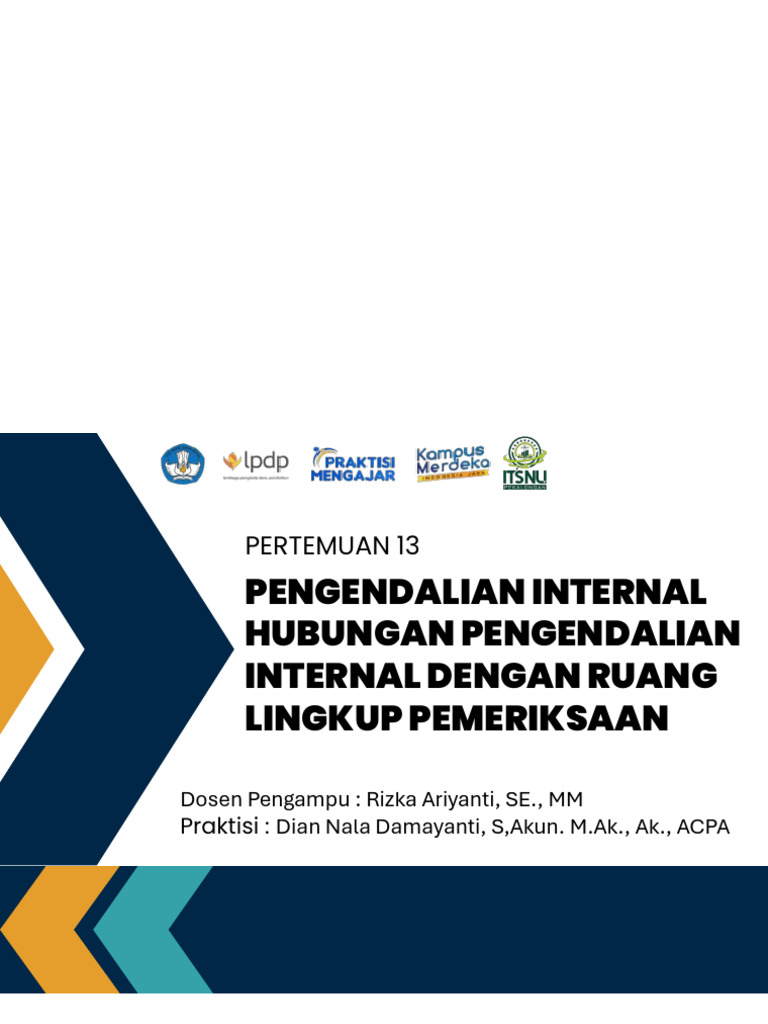 Pertemuan 13 - Pengendalian Internal | PDF