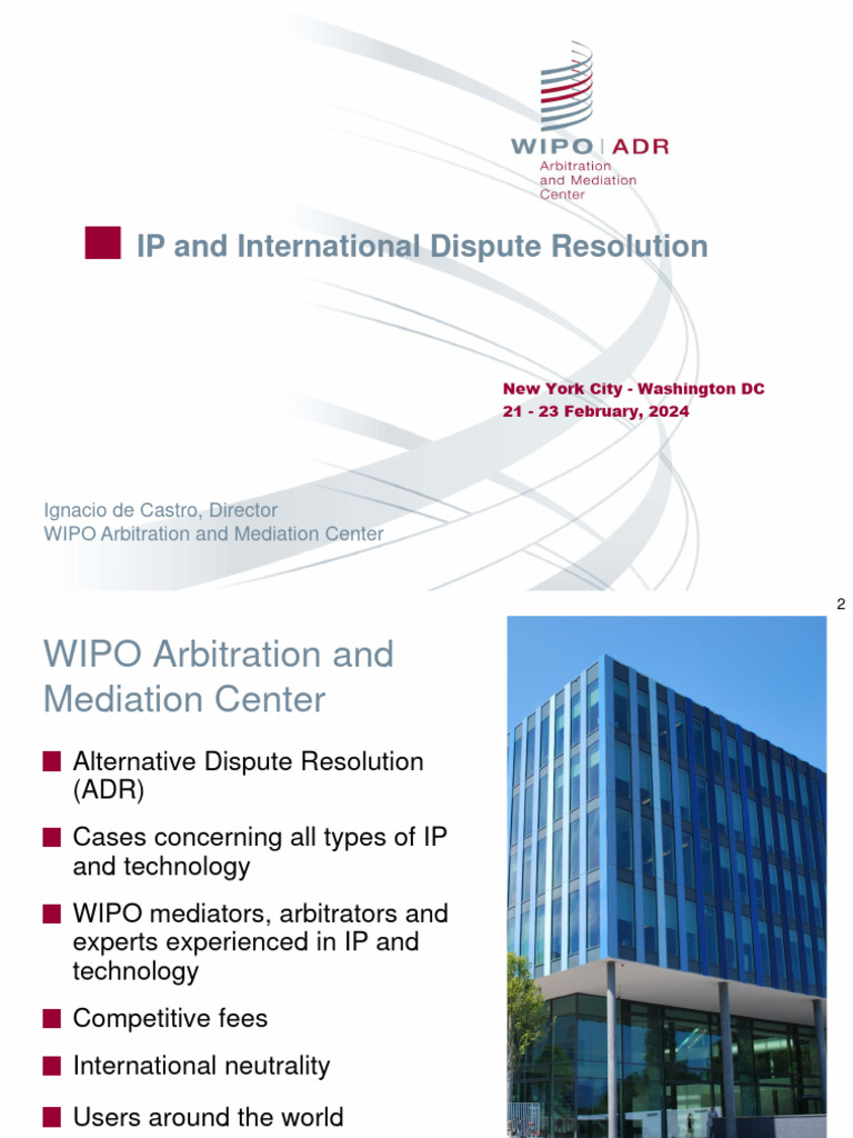 WIPO_AMC_Presentation_120224 | Download Free PDF | Alternative Dispute ...