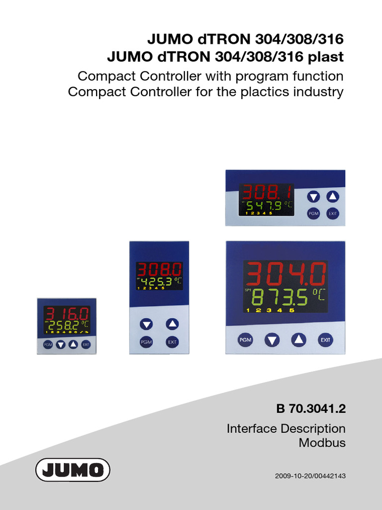 703041.2en_dTRON modbus_JUMO dTRON 304 - 308-316 | PDF | Computer ...