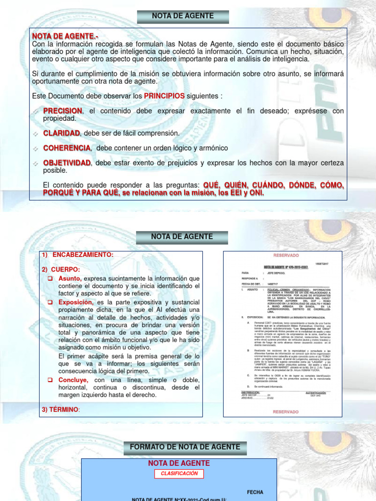 Formato Nota Agente | PDF