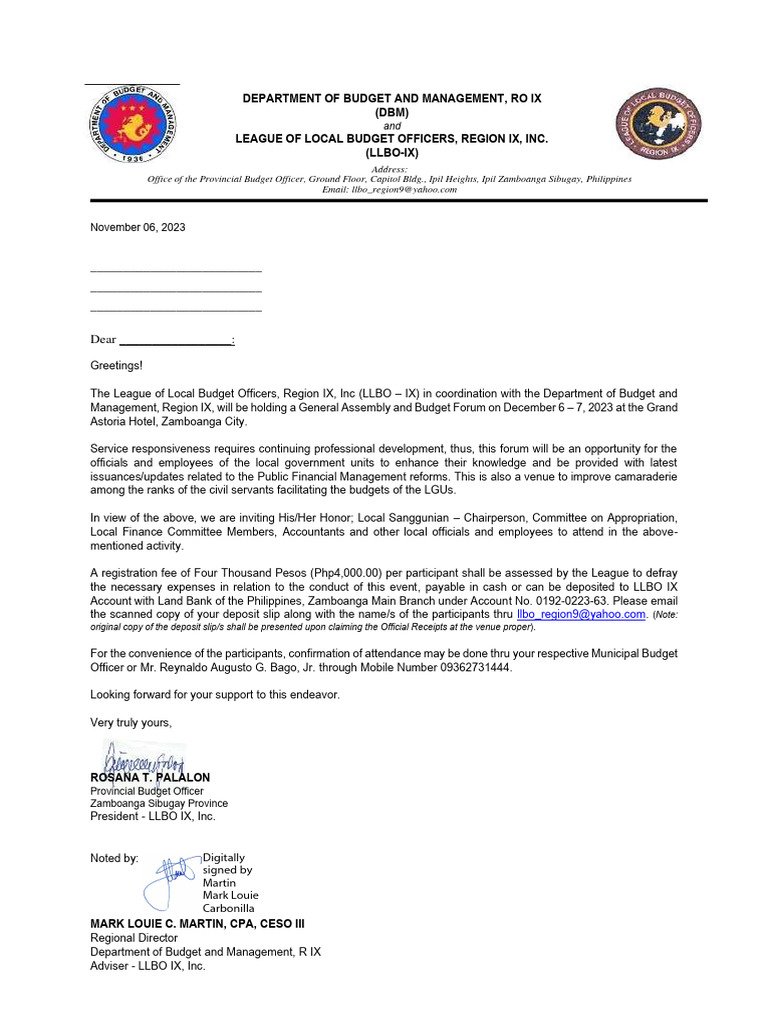 Llbo Year End 2023 Invitation Letter For Lce SGD | PDF | Finance ...