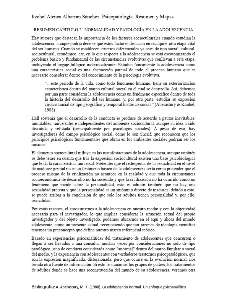 Mapas y Resumen | PDF | Adultos | Adolescencia