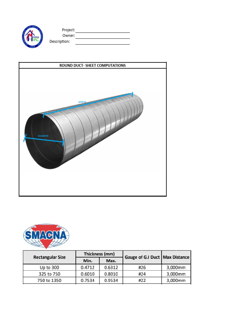 Duct Estimator | PDF | Technology & Engineering