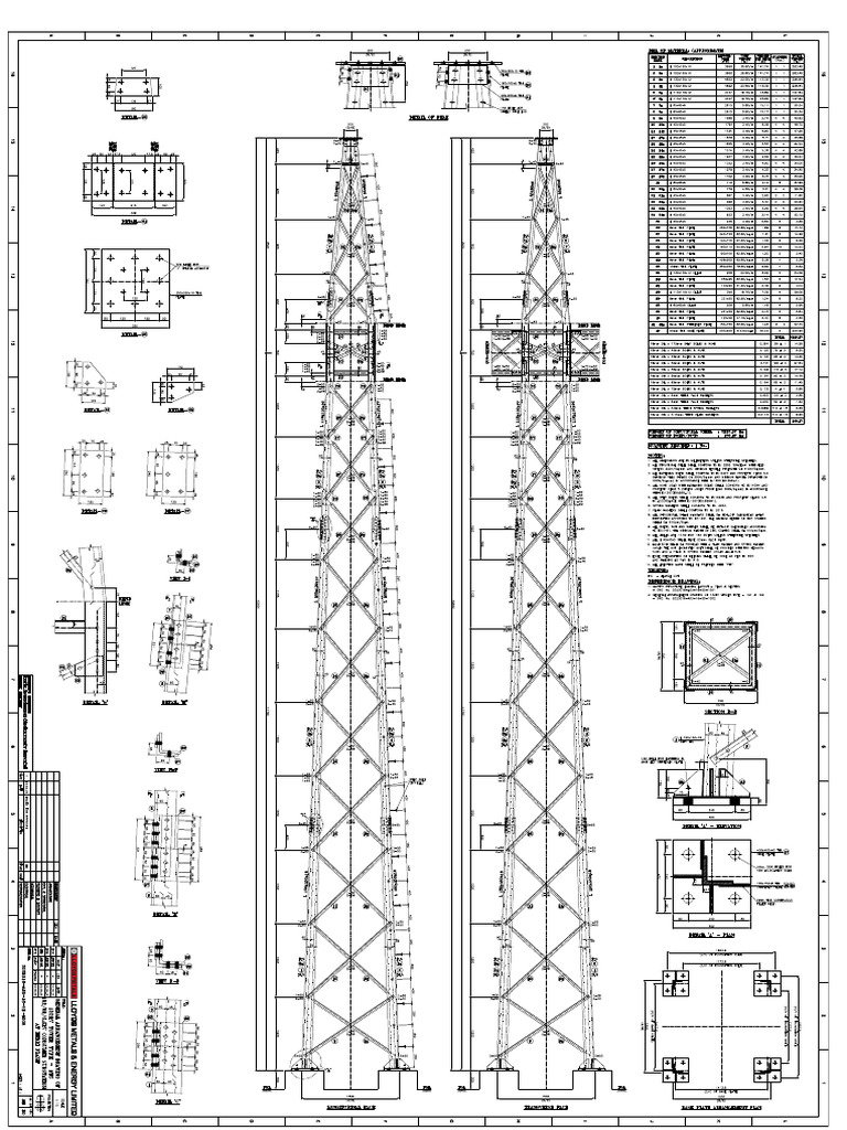 G.A Drawing - 132kv Tower-1t6 | PDF