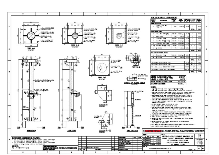 G.A Drawing 132kv La Structure | PDF