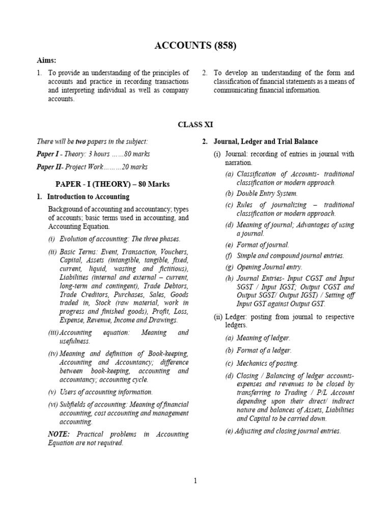 ISC Accounts XI XII - 020424 - ISC2026 | PDF | Expense | Debits And Credits