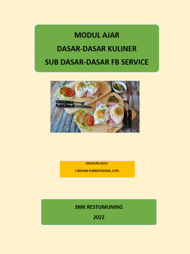 Modul Ajar Kulineri jilid 1 | PDF