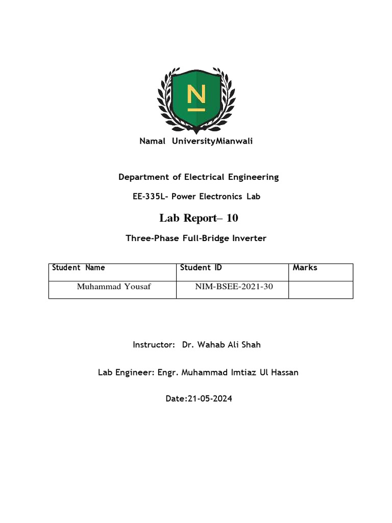 Three Phase Full Bridge Inverter | Download Free PDF | Power Inverter ...