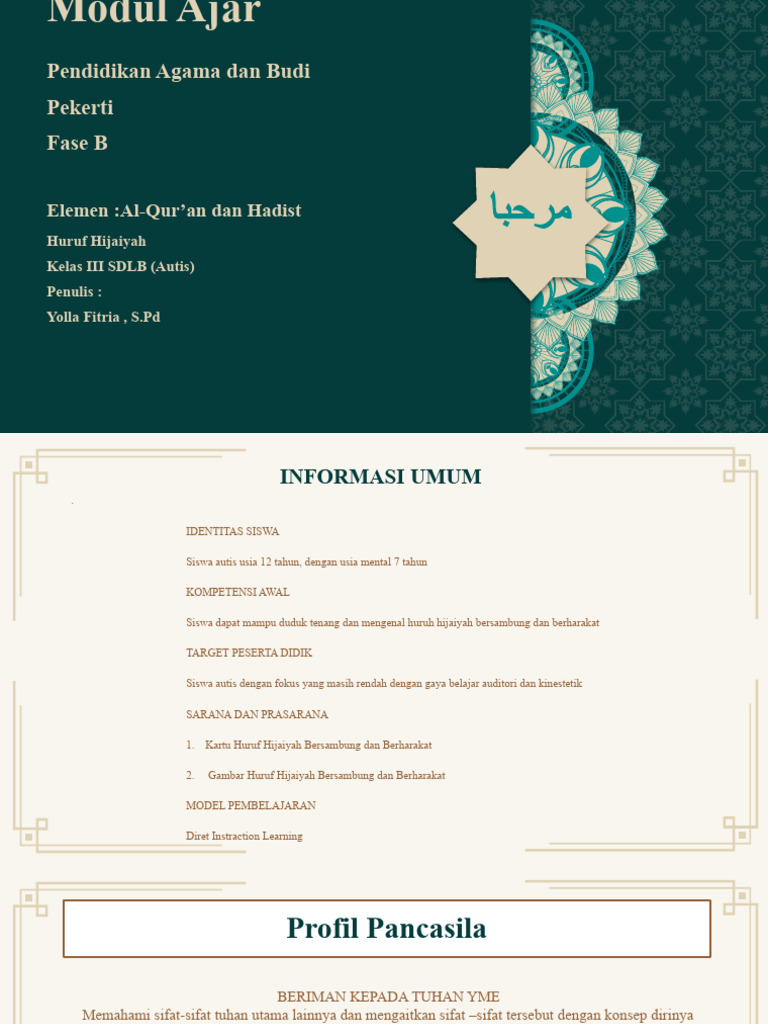 Modul Ajar Agama Fase B | PDF