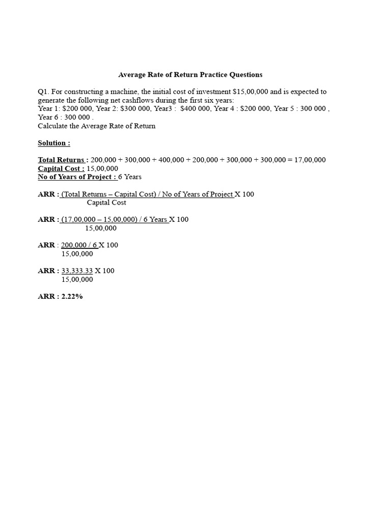 ARR Practice Questions | PDF | Private Sector | Investing