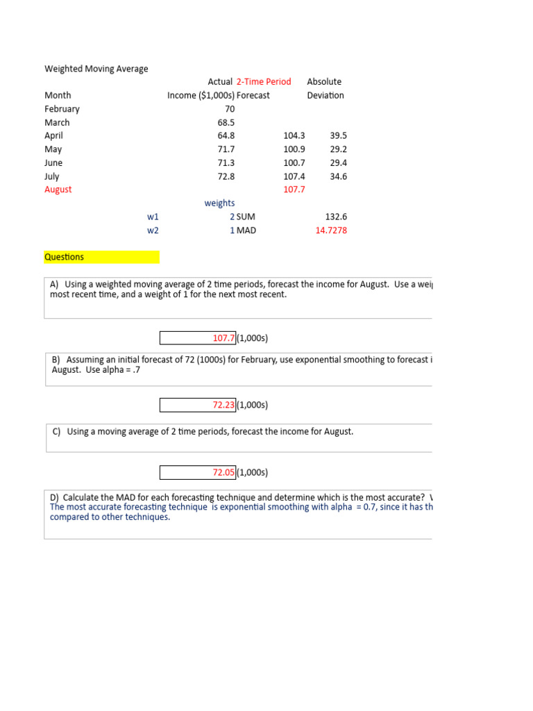 QA Forecasting | Download Free PDF | Moving Average | Forecasting