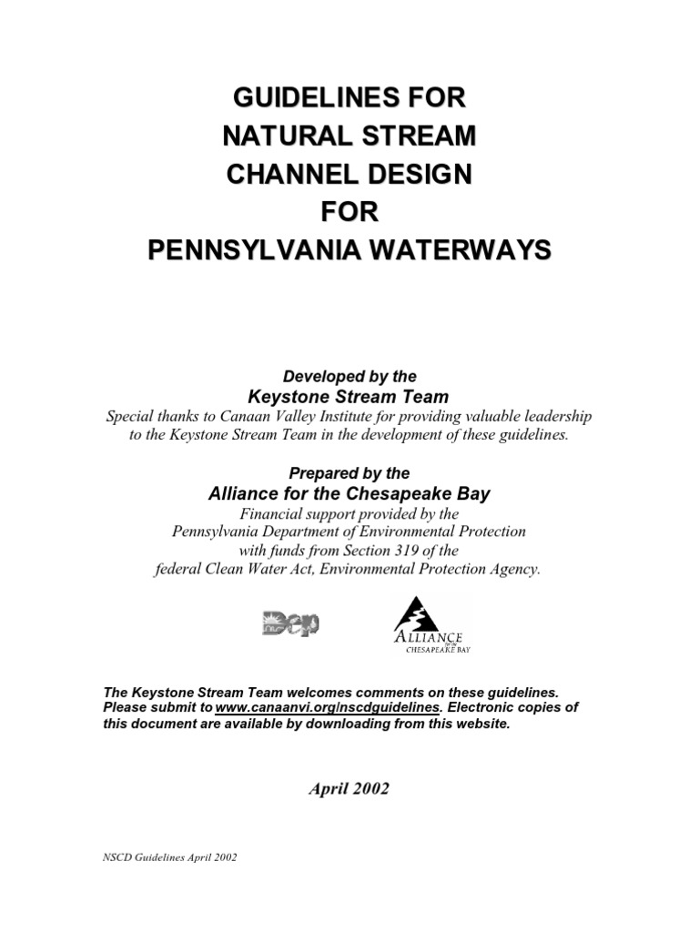 Pennsylvania Guidelines For Natural Stream Channel Design in ...