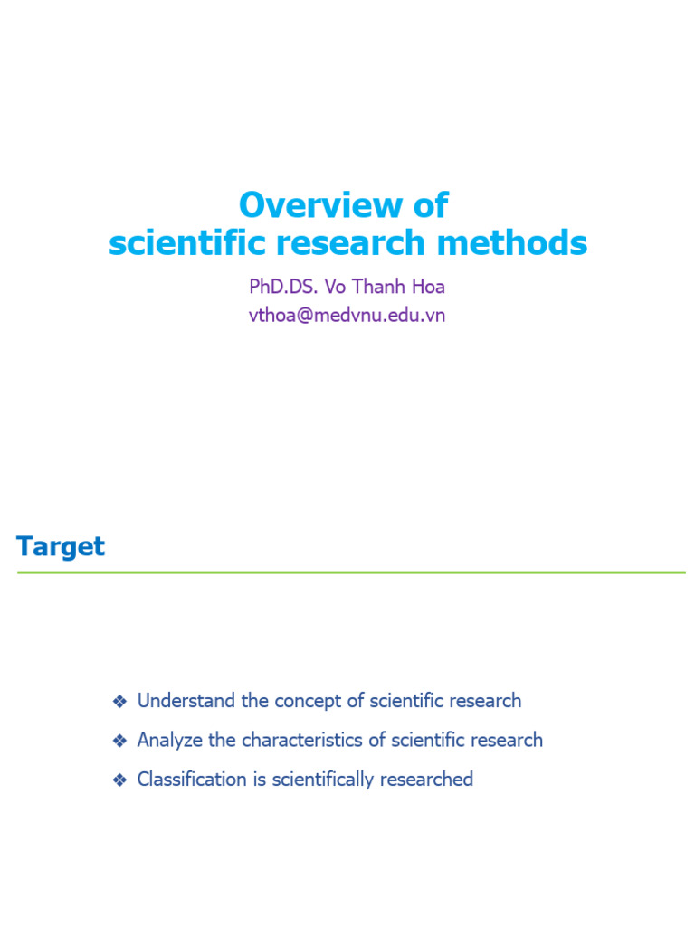 2.0 Tong Quan Ve PP NCKH | PDF | Methodology | Scientific Method