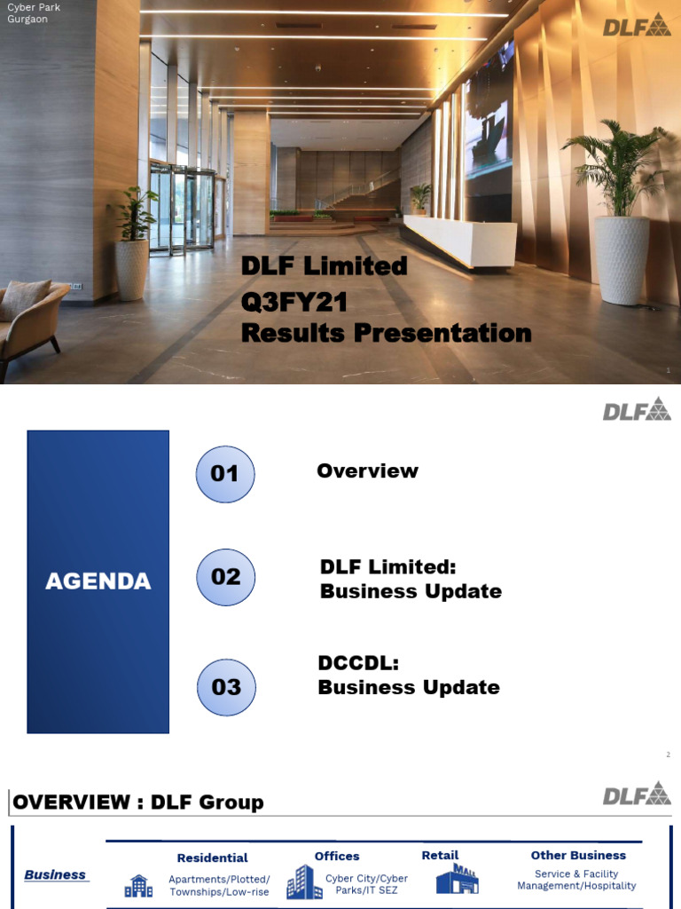 DLF Ltd. - Q3FY21 Results Presentation | PDF | Equity (Finance ...