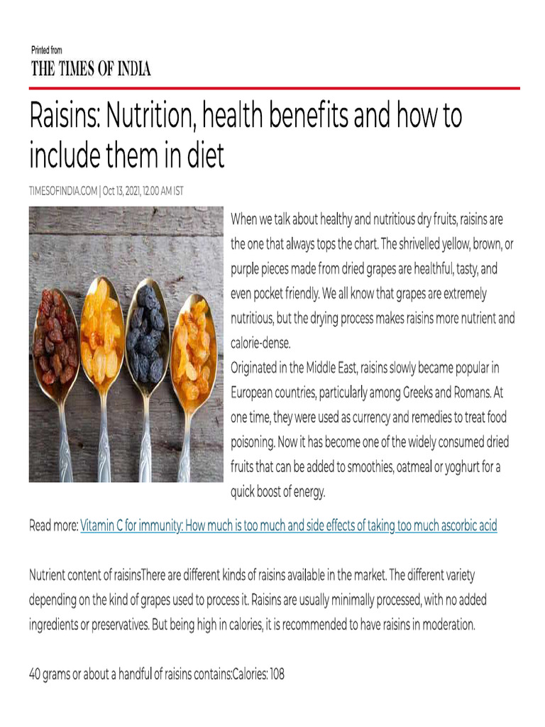 Raisins Rotated | PDF