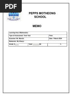 Grade 9 Maths Term 1 Assignment Memo | PDF | Mathematics | Arithmetic