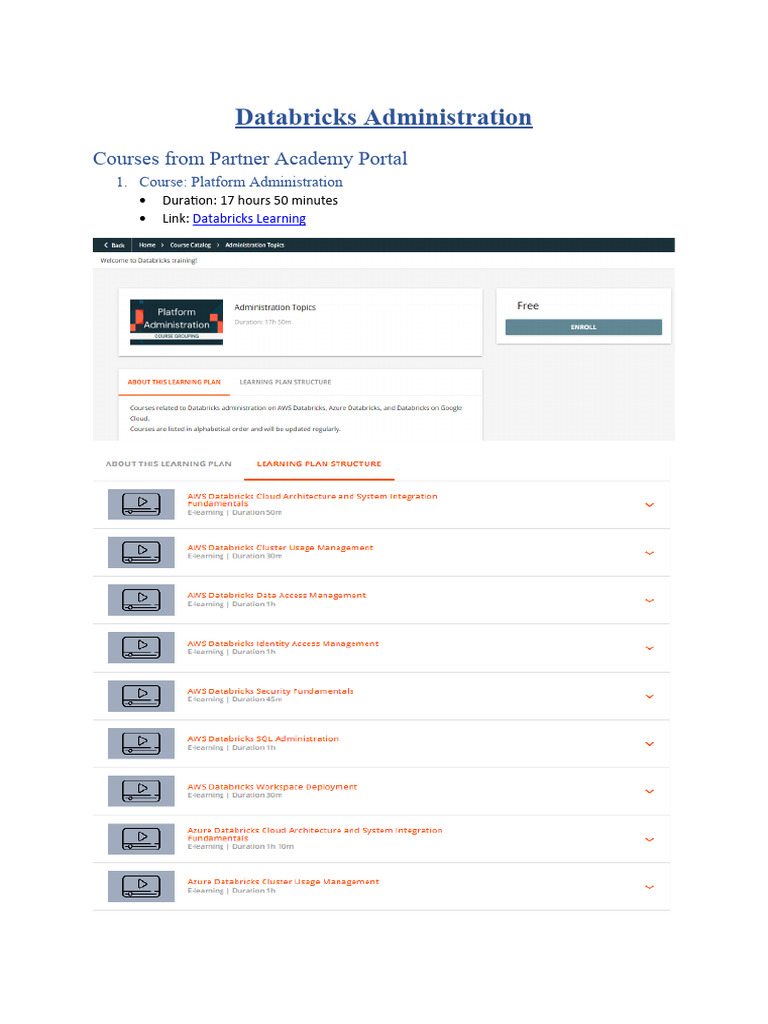 Databricks & Microsoft Administration | PDF