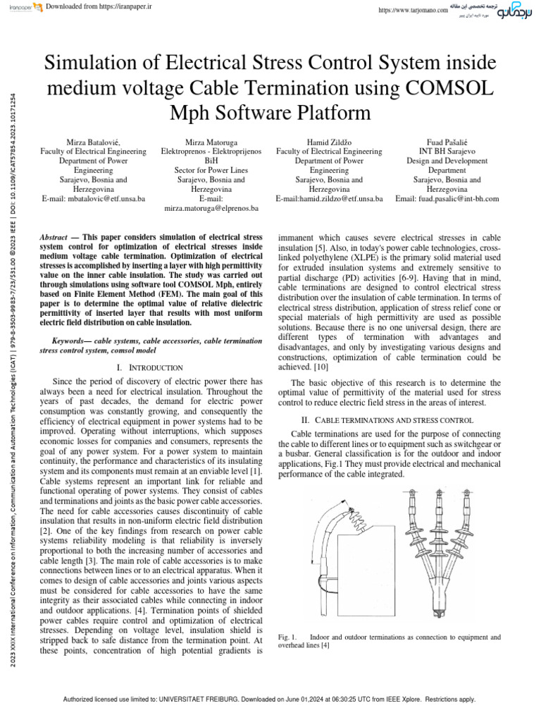 Simulation of Electrical Stress Control System Inside Medium Voltage ...