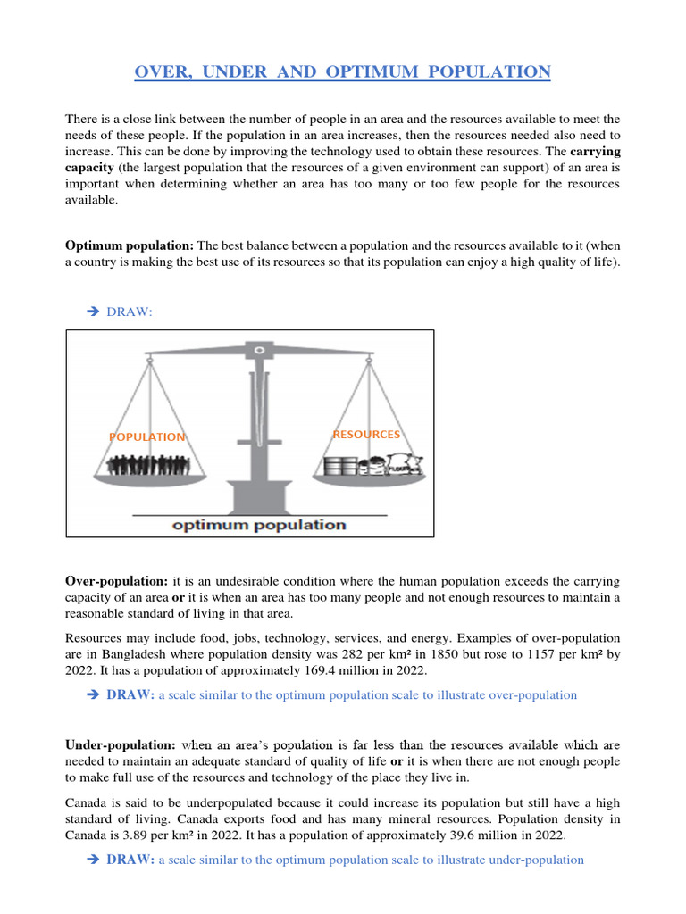 Population Pt4 - Over Under and Optimum Population | PDF | Cost Of ...
