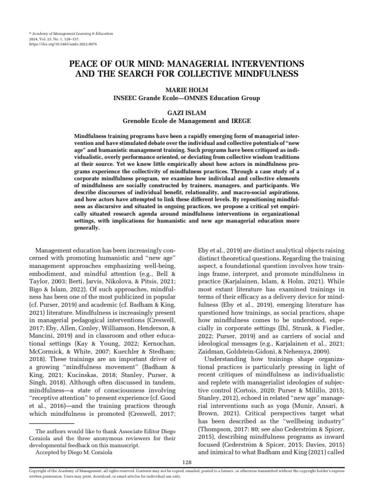 04-Mindfulness | PDF | Mindfulness | Behavioural Sciences