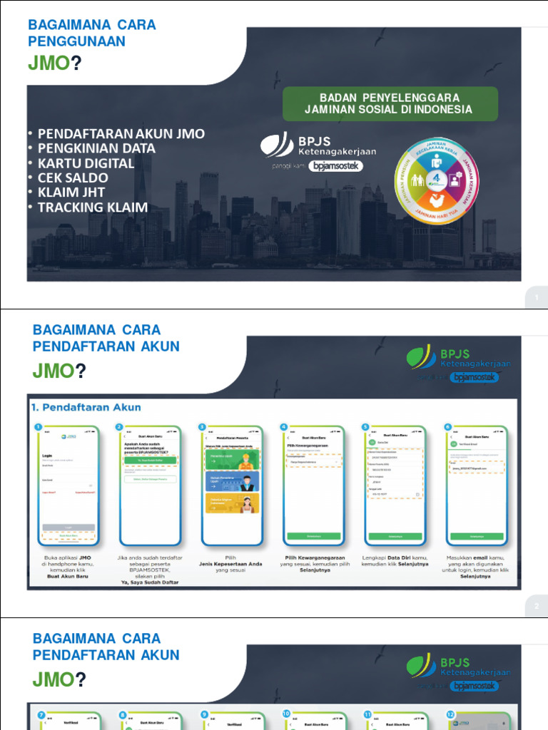 Cara Penggunaan Jmo | PDF